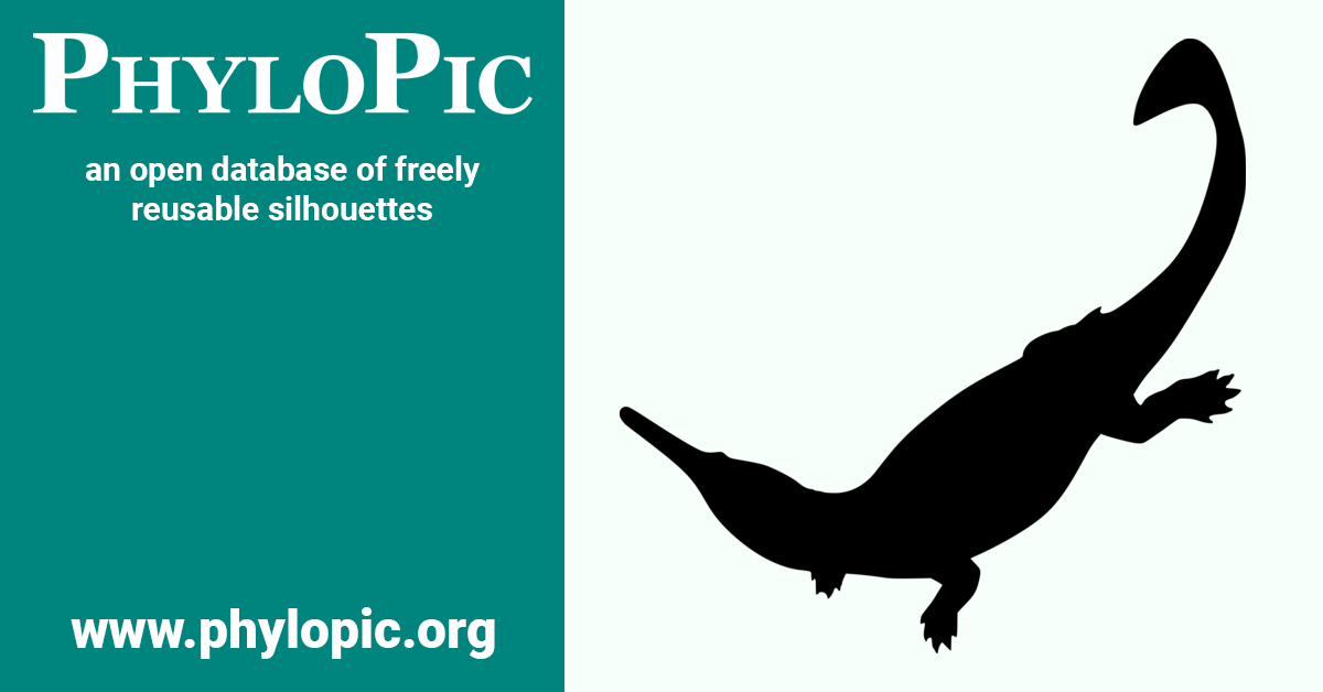 Champsosaurus laramiensis by Nix Illustration (CC BY-NC 3.0) - PhyloPic